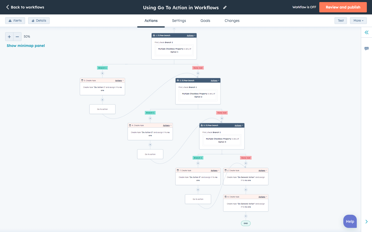 [TIP] HubSpot Workflows – 'Go to other action' improves your workflows