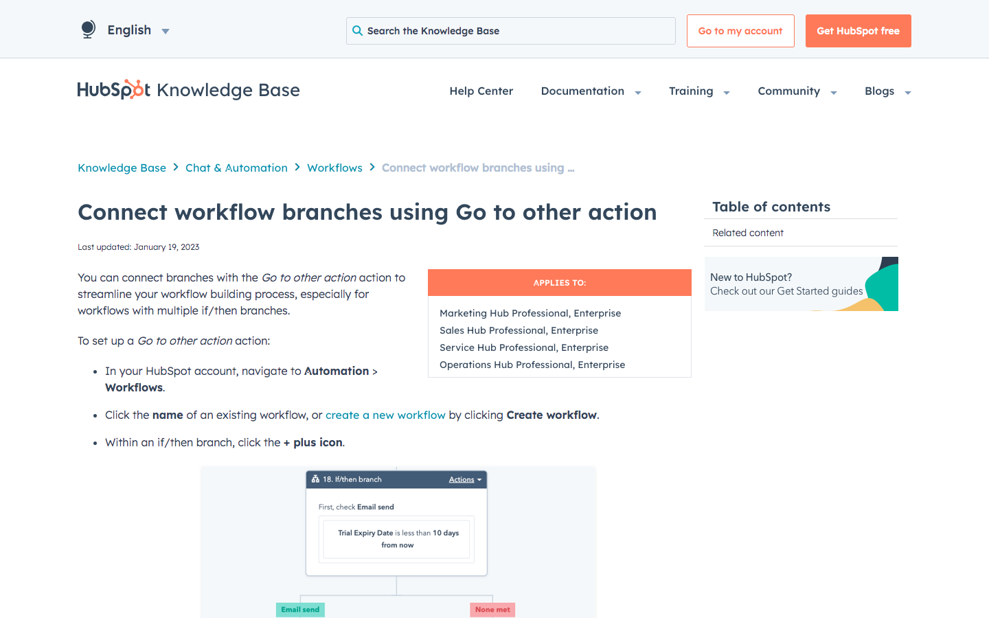 [TIP] HubSpot Workflows – 'Go to other action' improves your workflows